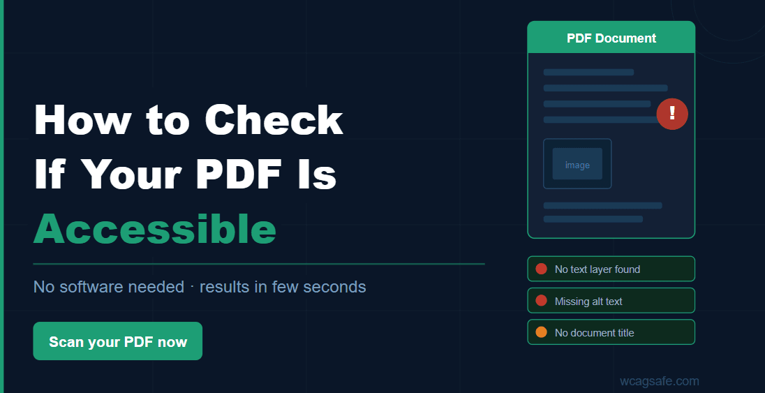 PDF Accessibility Checker: 10 Must-Pass Checks — WCAGsafe